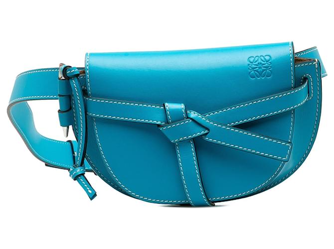 Blue LOEWE Mini Gate Belt Bag Leather ref.1351144 - Joli Closet
