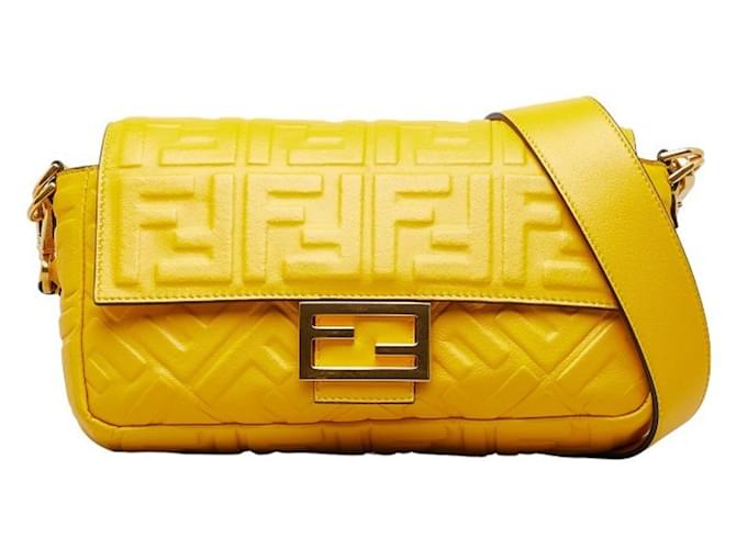 Fendi Zucca Yellow Leather ref.1351571 - Joli Closet