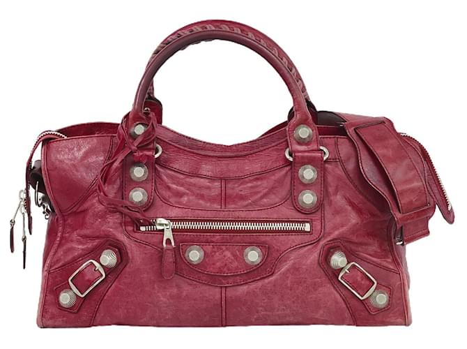 Balenciaga city mini Dark red Leather ref.1353504 - Joli Closet