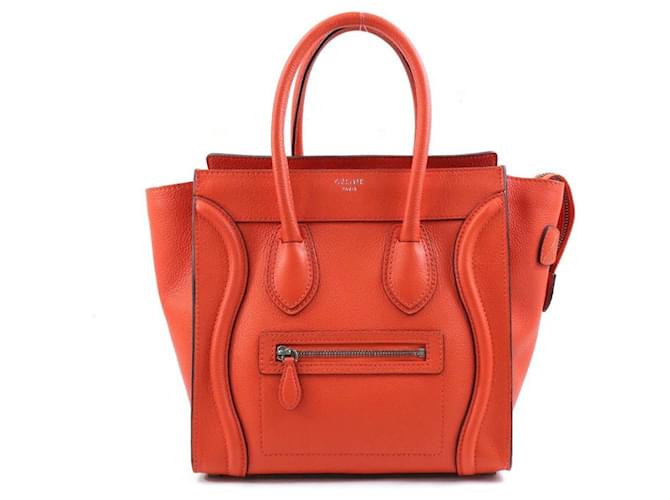 Céline Luggage Red Leather ref.1363674 - Joli Closet