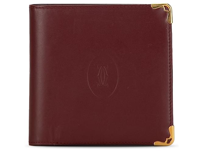 Cartier Red Leather Must De Cartier Small Wallet (Sold) - Joli Closet