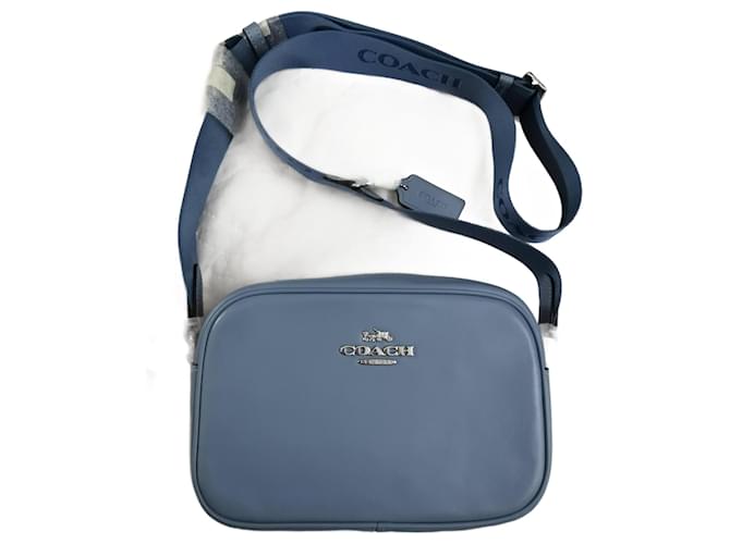 Coach Handbags Blue Leather Metal Cloth ref.1367519 - Joli Closet