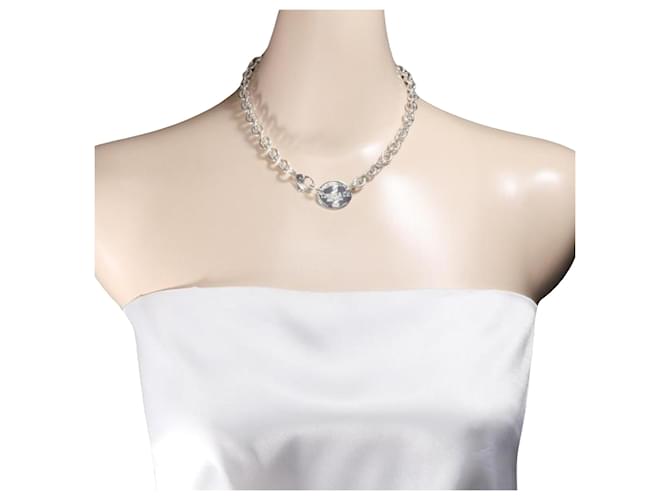 Tiffany & Co Plaque ovale Silvery Silver ref.1368283 - Joli Closet