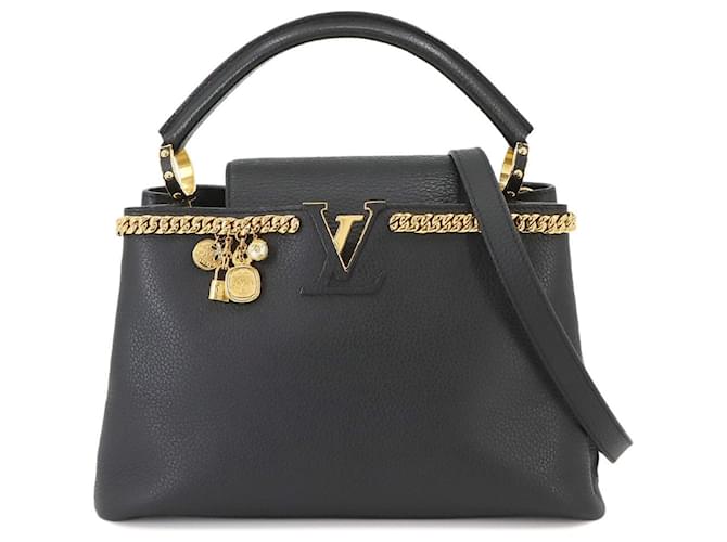 Louis Vuitton Capucines Black Leather ref.1371638 - Joli Closet