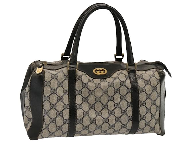 GUCCI GG Supreme Boston Bag PVC Navy Auth ep4157 Navy blue ref.1372479 ...