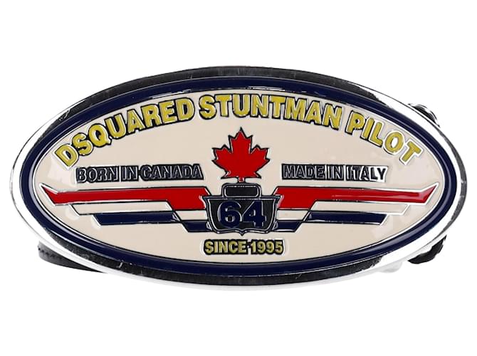 Dsquared2 Stuntman Pilot Belt in Black Leather ref.1376776 - Joli Closet