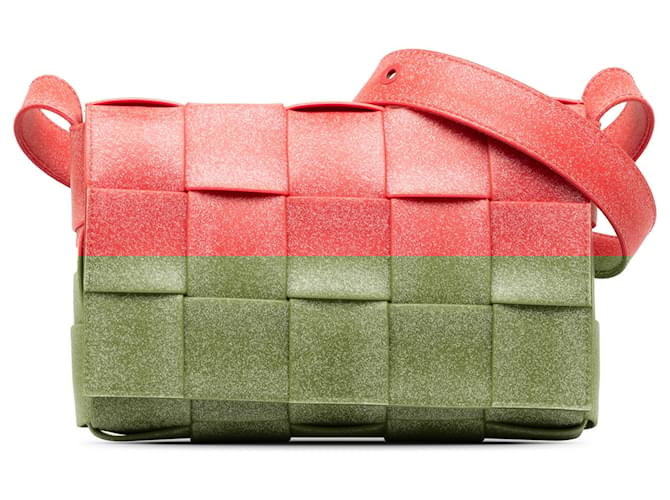 Bottega Veneta Red Rubber Intrecciato Cassette Crossbody Polyester ...