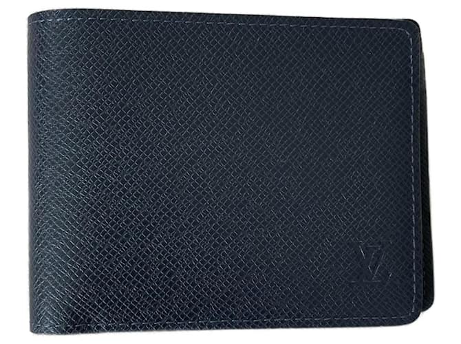Louis Vuitton Multiple Wallet Navy blue Leather ref.1380926 - Joli Closet