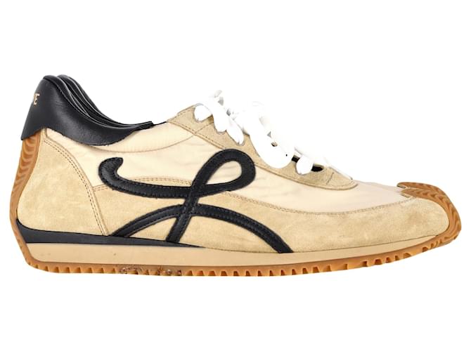 Loewe Flow Runner Trainers in Beige Suede (Sold) - Joli Closet