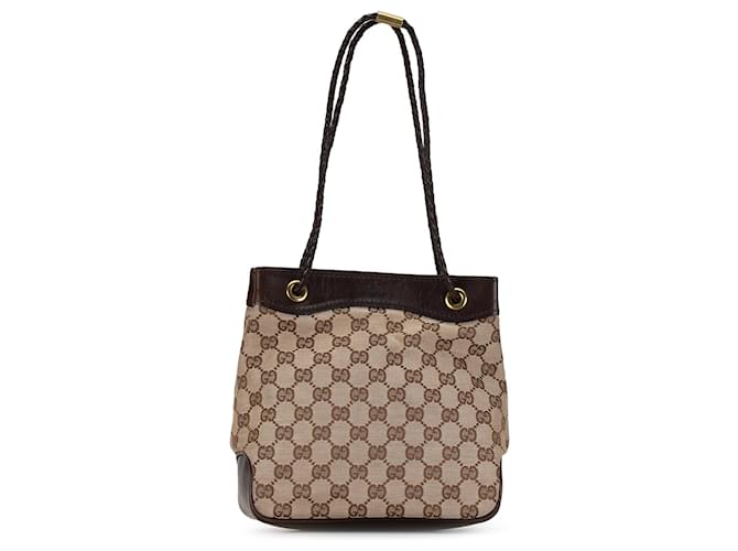 Gucci Brown GG Canvas Gifford Tote Beige Cloth Cloth ref.1383603 - Joli ...