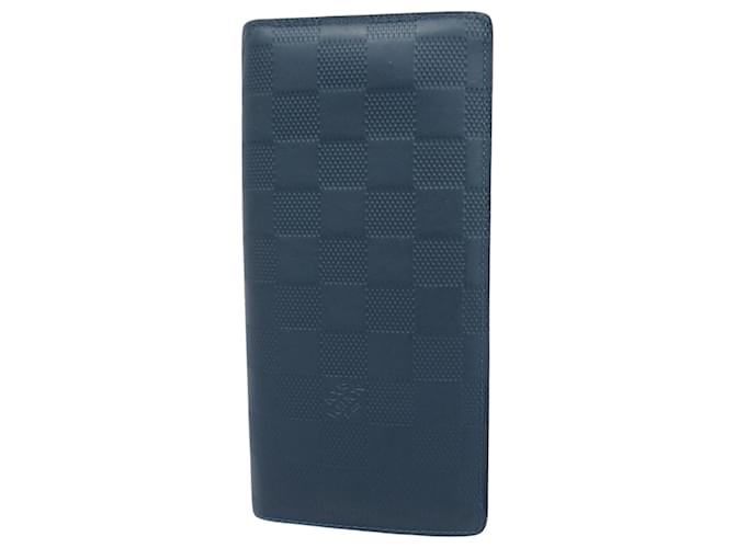 Louis Vuitton Brazza Navy blue Leather ref.1385714 - Joli Closet