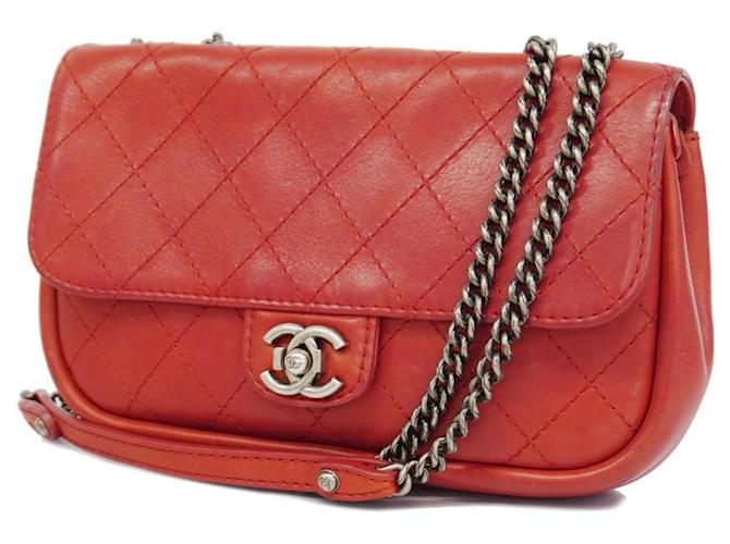 Chanel Matelassé Red Leather ref.1387247 - Joli Closet