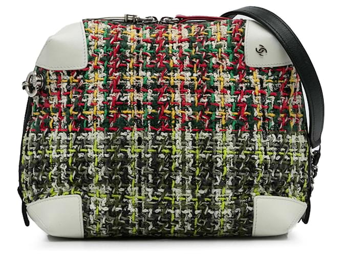 Red Chanel Tweed Street Allure Camera Bag Satchel Leather ref.1387510 ...