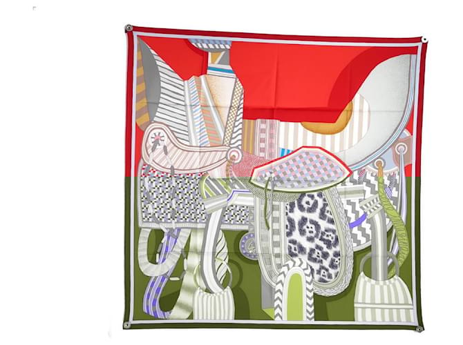 Hermès NEW HERMES LA SELLE IMAGINAIRE JAN BAJTLIK SQUARE 90 SILK SCARF ...