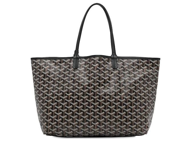 Black Goyard Goyardine Saint Louis GM Tote Bag Leather ref.1388643 ...