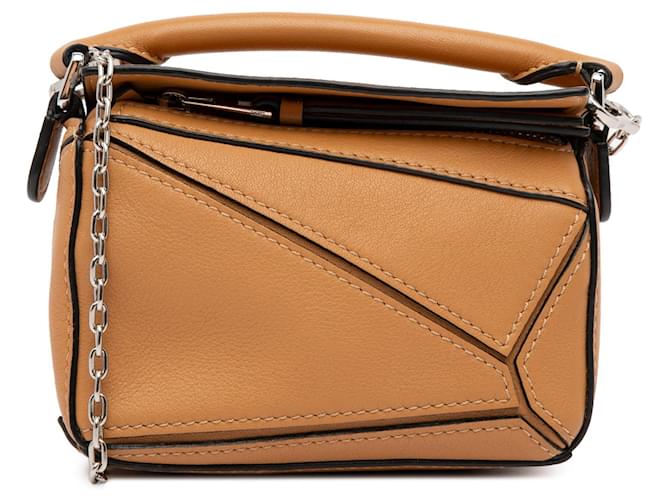 Tan LOEWE Nano Puzzle Satchel Camel Leather ref.1392454 - Joli Closet