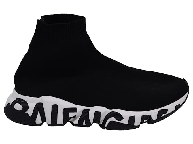 Balenciaga Speed Graffiti Trainer in Black Polyester ref.1393702 - Joli ...