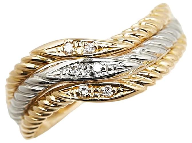 & Other Stories Pt900 Platinum K18YG Yellow Gold Diamond Ring in ...