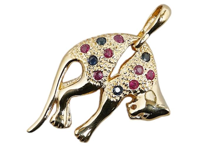 & Other Stories [LuxUness] 18K Ruby Panther Pendant Metal Necklace in ...