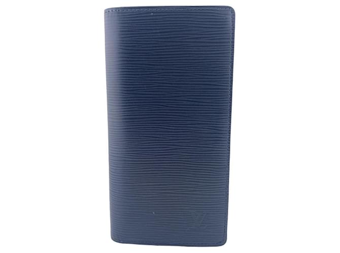 Louis Vuitton Brazza Navy blue Leather ref.1400715 - Joli Closet