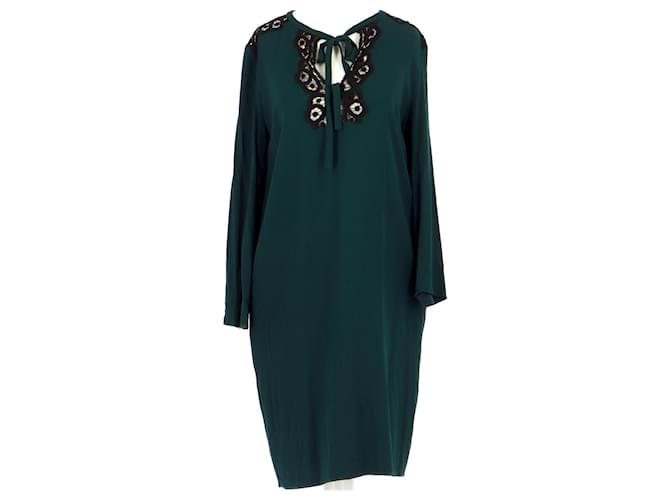 Sandro robe Dark green Viscose ref.1402321 - Joli Closet
