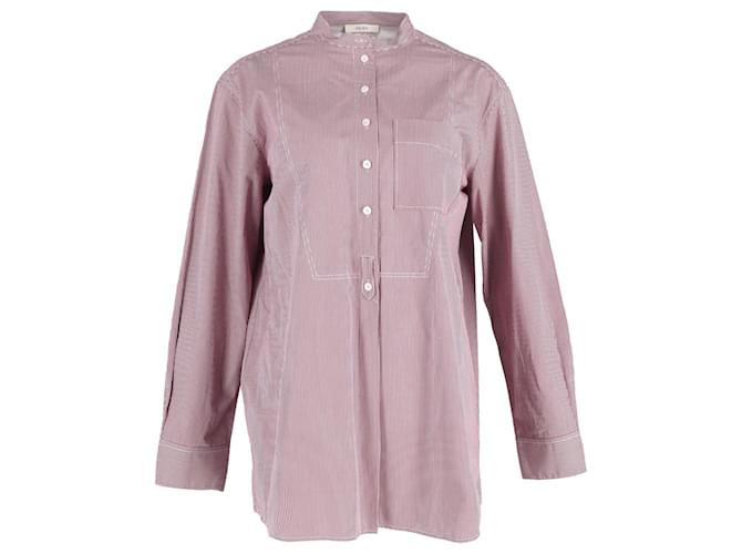 Céline Celine Button-Up Shirt in Red Cotton ref.1403854 - Joli Closet