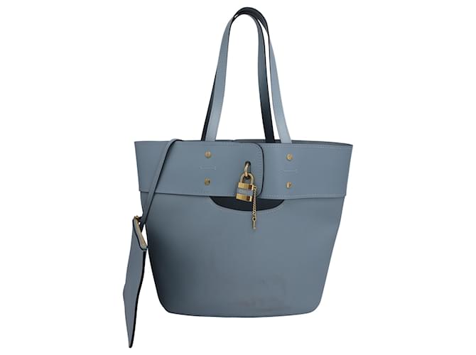 Chloé Aby Medium Tote Bag in Light Blue Leather ref.1404190 - Joli Closet
