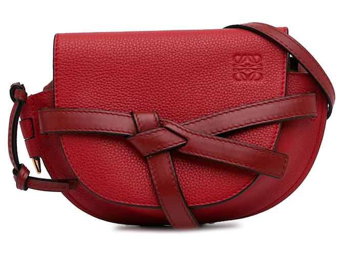 Red LOEWE Small Gate Crossbody Leather ref.1406411 - Joli Closet