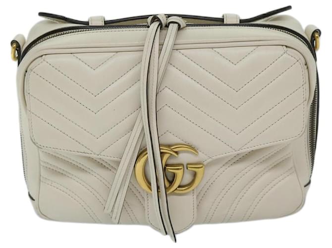 Gucci GG Marmont White Leather ref.1409725 - Joli Closet