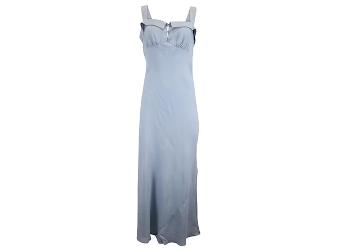 Reformation Tancy Midi Dress in Light Blue Viscose Cellulose fibre ref ...