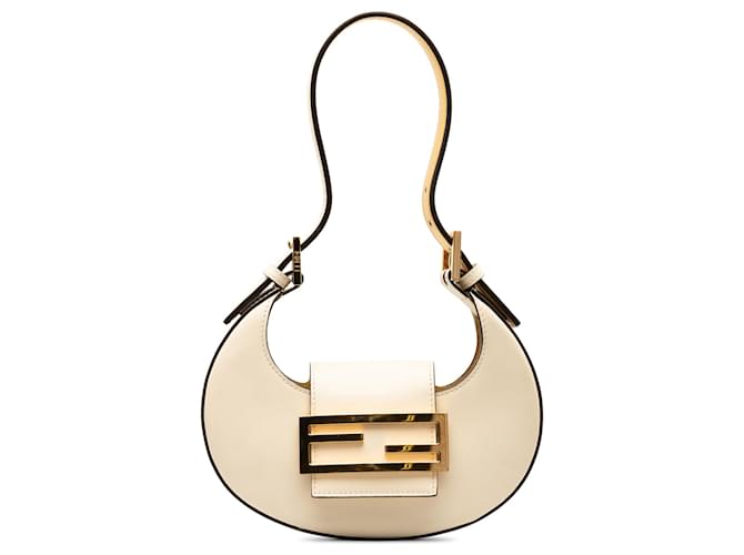 Fendi White Mini Cookie Hobo Bag Leather Pony-style calfskin ref ...