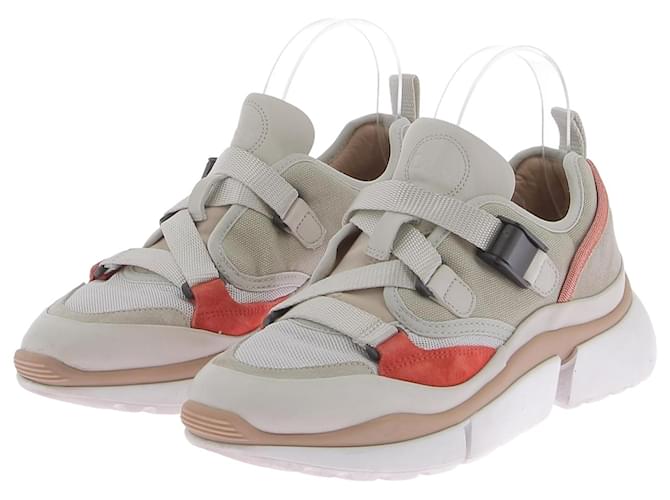 Chloé CHLOE Trainers T.eu 38 leather Beige ref.1416294 - Joli Closet
