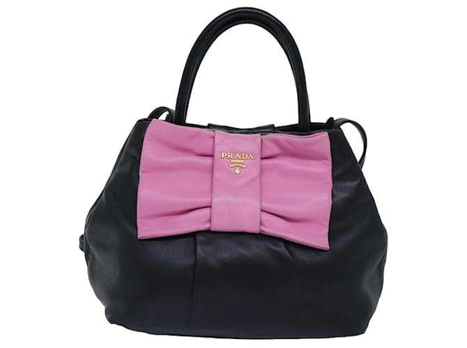 Prada Ribbon Black Leather ref.1417735 - Joli Closet