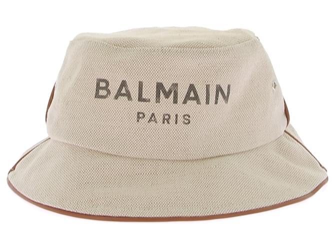 BALMAIN Hats T.International S Cotton Beige ref.1431433 - Joli Closet