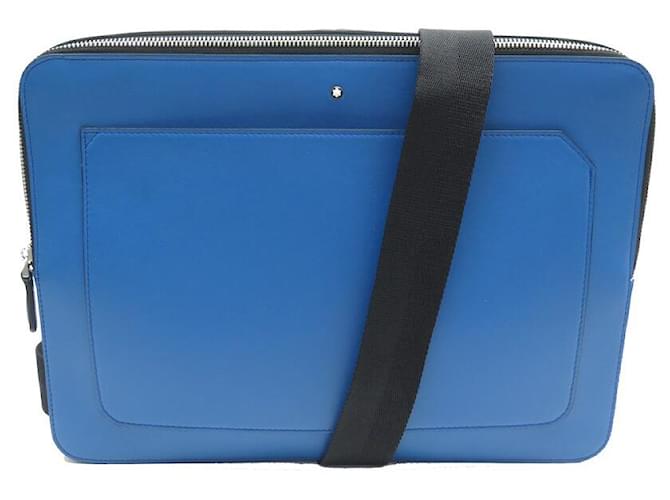 NEW MONTBLANC URBAN LAPTOP CASE COBALT 124080 SHOULDER STRAP NEW BAG ...