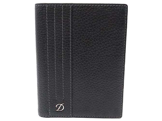 NINE ST DUPONT WALLET CARD HOLDER GRAINED LEATHER BLACK NEW WALLET ref ...