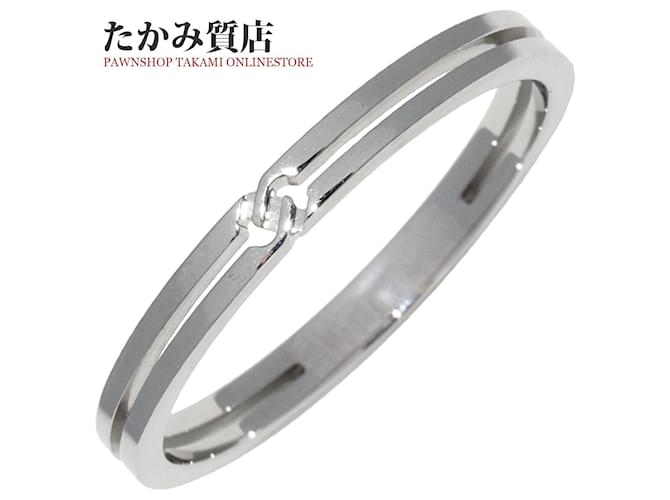 Gucci K18WG White Gold Infinity Ring #16 Jewelry in Great Silvery ref ...