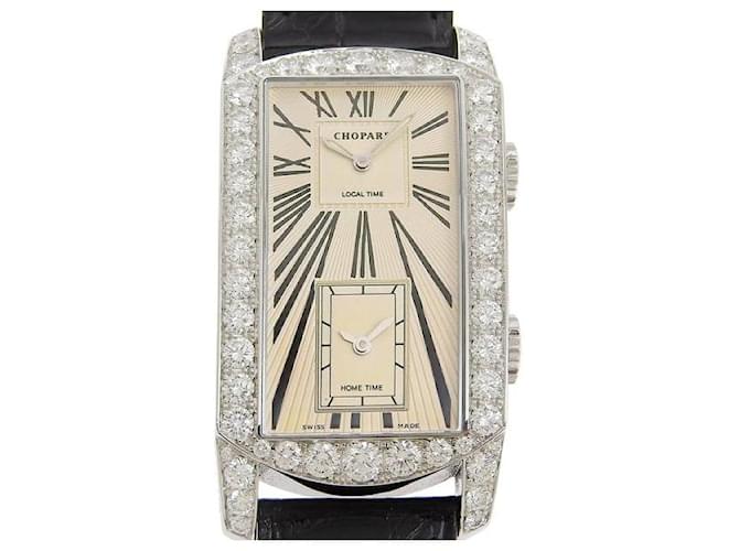 Montre à quartz Chopard Dualtech pour homme avec lunette en diamant et ...