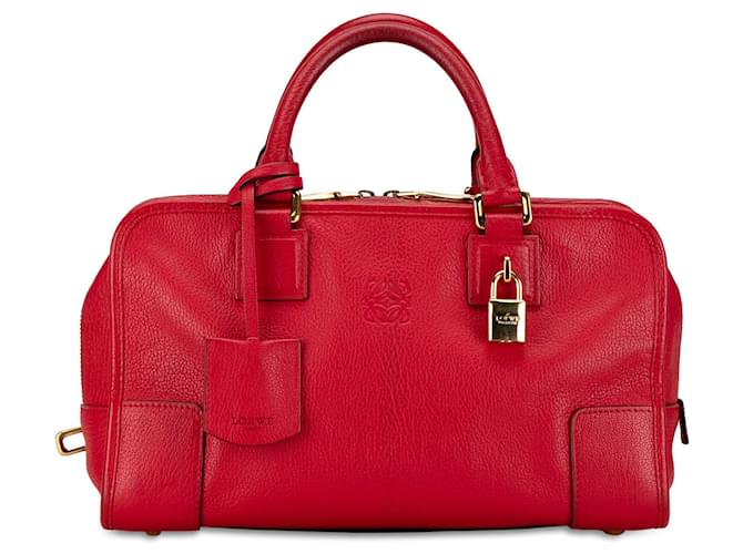 Red LOEWE Leather Amazona 28 Handbag ref.1443559 - Joli Closet
