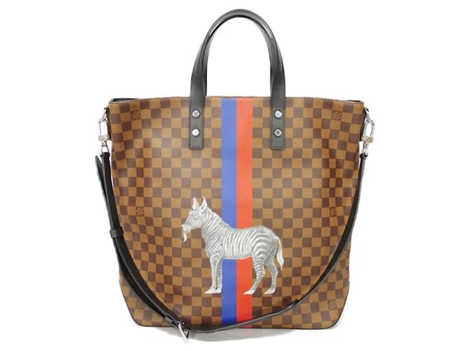 Louis Vuitton Men's Tote Bag - Atlas Chapman Brothers Stripe Brown ...