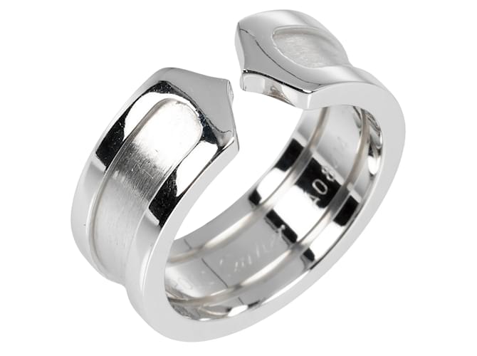 Cartier 2C Band Ring in 18K White Gold ref.1452710 - Joli Closet