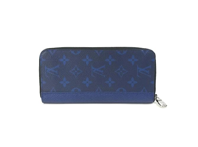 Louis Vuitton Taigalama Zip Around Long Wallet Blue Leather ref.1457198 ...