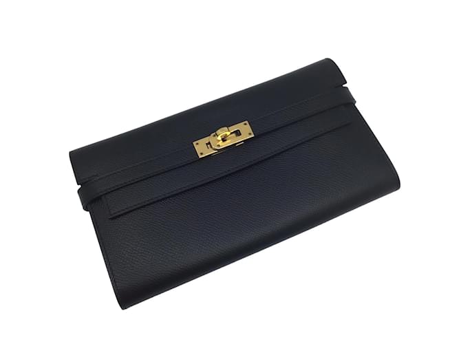 Hermès Hermes Kelly Long Wallet in Black Epsom Leather (Sold) - Joli Closet