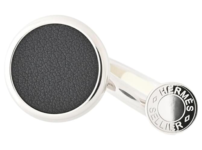Hermès HERMES Cor H Ring Metal #13 Black Silvery ref.1471702 - Joli Closet