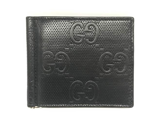 Gucci Black Leather Money Clip ref.1486940 - Joli Closet