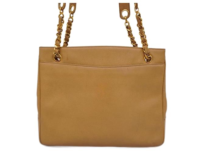 Chanel Beige Caviar Leather Shoulder Bag ref.1502444 - Joli Closet
