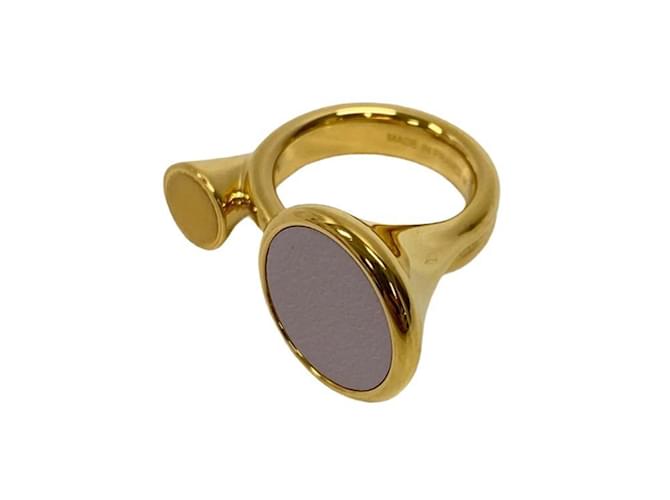 Hermès Hermes Col H Ring in Gold Golden Gold-plated ref.1504682 - Joli ...