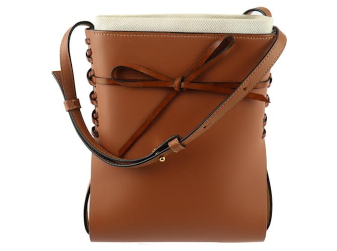 Loewe Ikebana Shoulder Bag Brown Leather Cloth ref.1506466 - Joli Closet