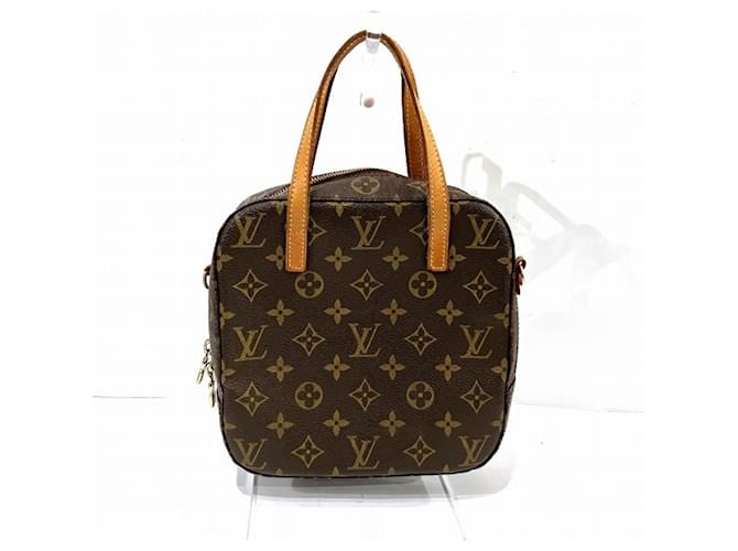 Louis Vuitton Monogram Spontini Handbag Brown Patent leather ref ...