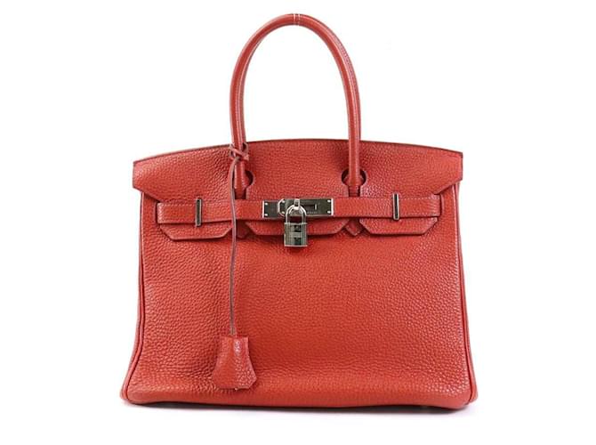 Hermès Hermes Birkin 30 Handbag in Red Togo Leather (Sold) - Joli Closet